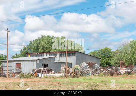 COLESBERG, SOUTH AFRICA - MARCH 8, 2016: A street scene in Colesberg ...