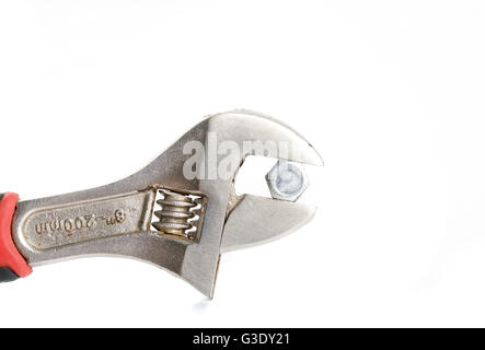 wrench - french key, isolated on white background Stock Photo - Alamy