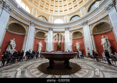 round hall at Museo Pio Clementino Sala Rotonda Vatican Museums Vatican ...
