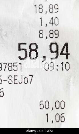 Polish receipt isolated on white background Stock Photo - Alamy