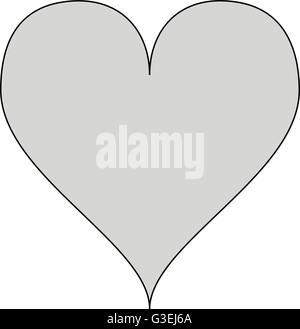 Simple light-gray heart, isolated over a white background. Vector Stock ...