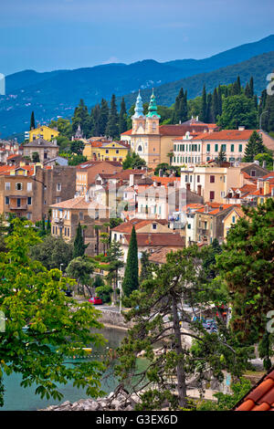 Town of Volosko waterfront panoramic view, Kvarner bay, Croatia Stock ...