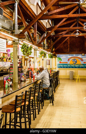 The interior of Broadway Market, in Fells Point, Baltimore, Maryland ...