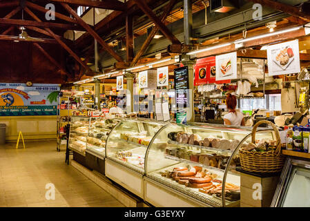 The interior of Broadway Market, in Fells Point, Baltimore, Maryland ...