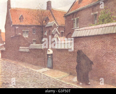 Beguinage de Mont St Amand in Ghent, Belgium, circa 1907 Stock Photo ...