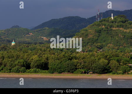 Coastline of Lembar Port, Lombok Island, West Nusa Tenggara Province ...
