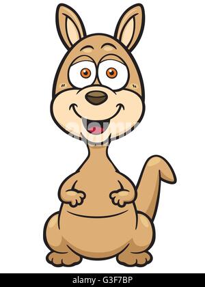 Kangaroo Vector Cute Animals in Cartoon Style, Wild Animal, Designs for ...