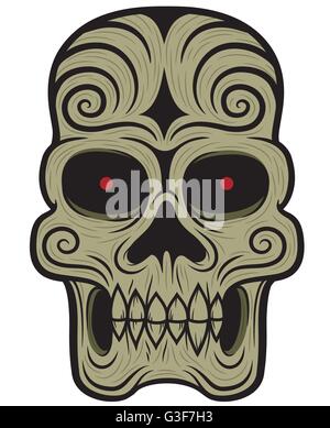 cartoon scary skull Stock Vector Image & Art - Alamy