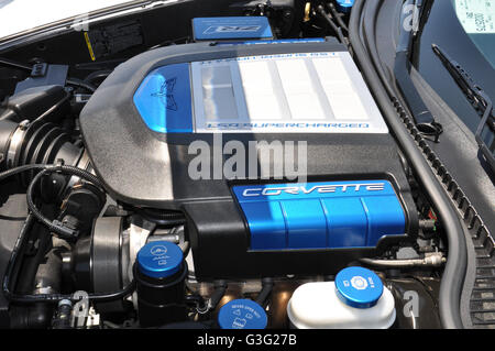 The 6.2 Liter LS9 Supercharged Corvette Engine in a ZR1 Corvette Stock ...