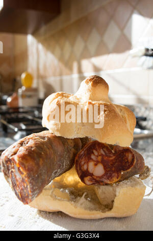 Pork ham roll snack appetiser in the plate Stock Photo - Alamy