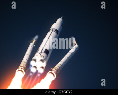 Space Launch System Solid Rocket Boosters Separation In Stratosphere ...
