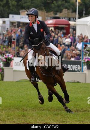 Gemma Tattersall riding Chico Bella P in action in the British ...