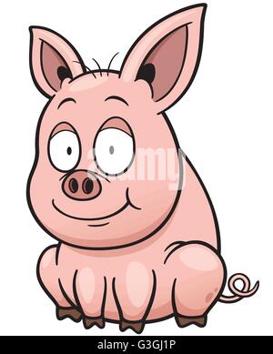 happy cartoon pig Stock Vector Image & Art - Alamy