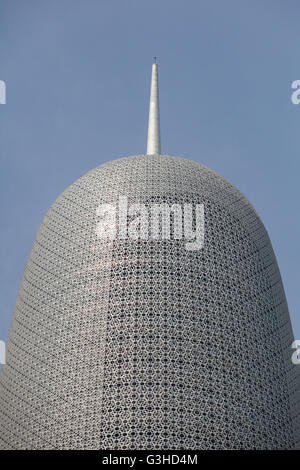 Doha Tower external detail. Burj Doha. Burj Qatar. Traditional Islamic ...