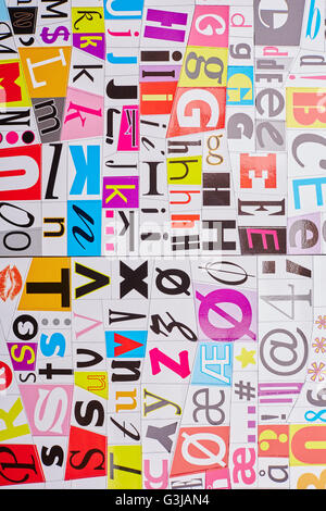 letters from magazine clippings Stock Photo - Alamy