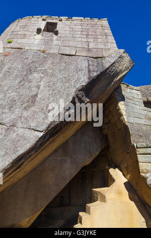 Carved steps under the Temple of the Sun, Machu Picchu Inca ruins, near ...
