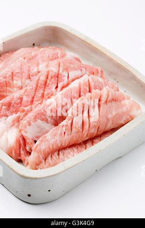 Pork hind leg on white background Stock Photo - Alamy