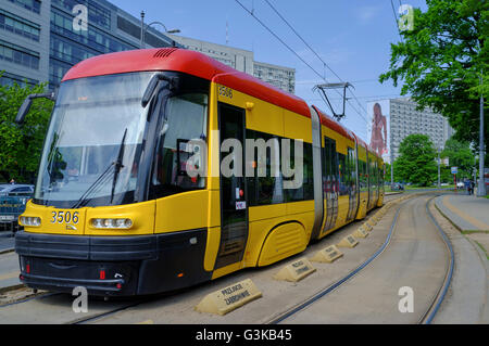 Tram in Warsaw Stock Photo - Alamy