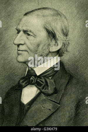 Ralph Waldo Emerson, American philosopher, essayist, and poet Stock ...