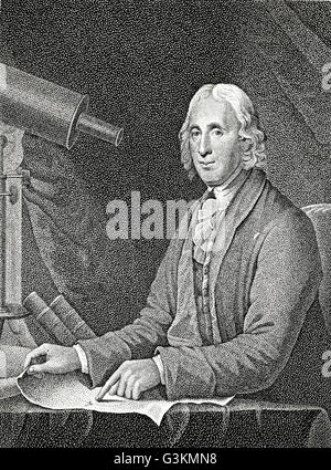 David Rittenhouse, 1732 - 1796, an American astronomer, mathematician ...