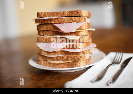 A stack of sandwiches Stock Photo - Alamy