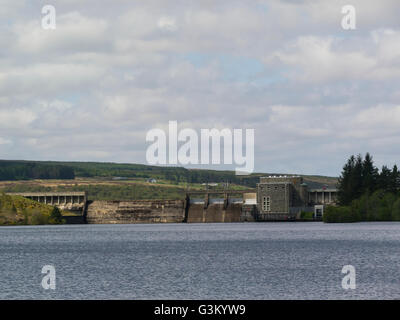 Scottish Hydro electricity generating scheme at Lussa Dam on Lussa Loch ...