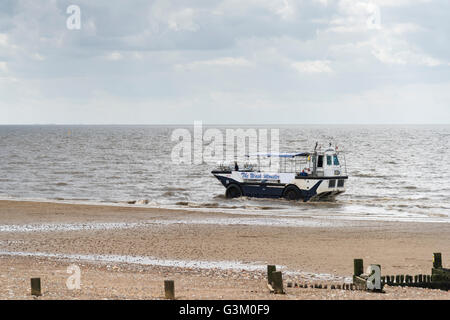 The Wash Monster amphibious vehicle on the beach in Hunstanton, Norfolk ...
