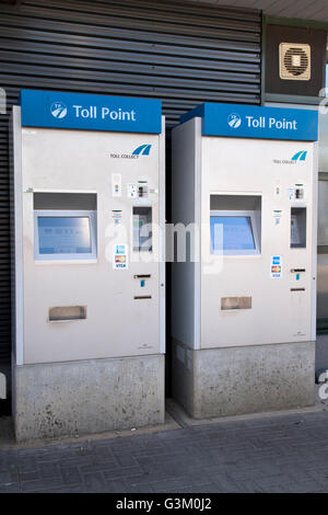 Machines to pay the motorway tolls, toll point, toll collect ...