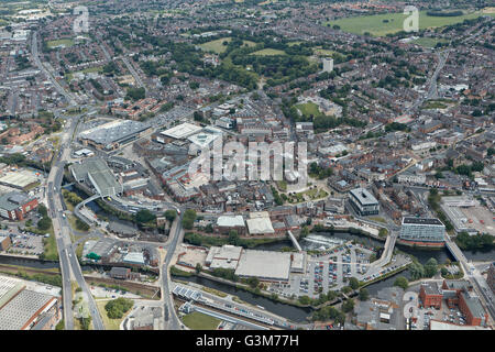 aerial view of Rotherham town centre, South Yorkshire Stock Photo ...
