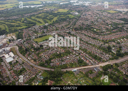 An aerial view of the Nottingham suburb of Beeston Stock Photo - Alamy