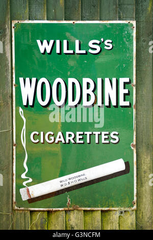 Vintage enamel advertising sign for Wills Gold Flake cigarettes Stock ...