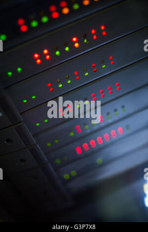 Close-up Of Rack Mounted Routers In A Server Room Stock Photo - Alamy