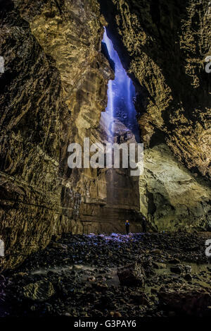Gaping Gill main chamber Stock Photo - Alamy