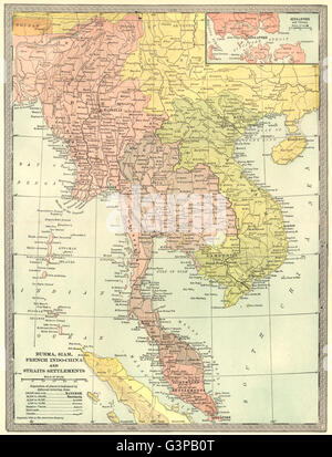 Indo-China. Indochina. Siam Annam Burma Thailand Cambodia. STANFORD ...