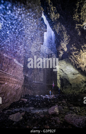 Gaping Gill main chamber Stock Photo - Alamy