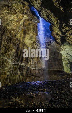 Gaping Gill main chamber Stock Photo - Alamy