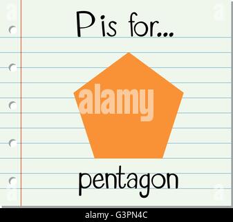 Flashcard letter P is for pentagon Stock Vector Image & Art - Alamy