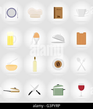 objects and equipment for the food illustration isolated on background ...