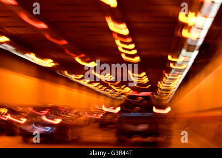 Interstate 93 Boston tunnel with traffic Stock Photo - Alamy