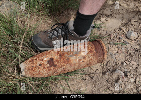 'Iron Harvest', World War One high explosive shell, unexploded, Somme ...