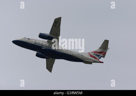 British Airways Dornier D328 jet on the runway at Biggin Hill airport ...