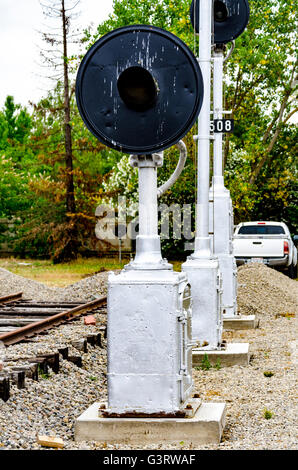 Antique Railroad Crossing Signal Stock Photo - Alamy
