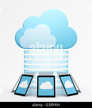 Cloud computing with multiple devices Stock Photo - Alamy