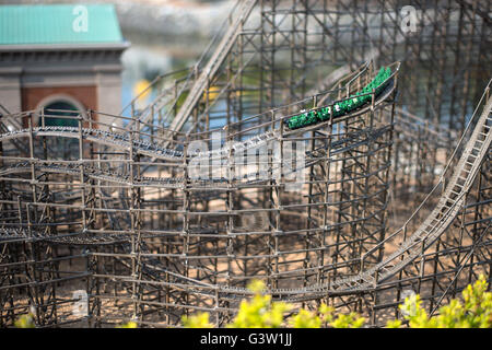 Miniature Wooden Roller Coaster Stock Photo - Alamy