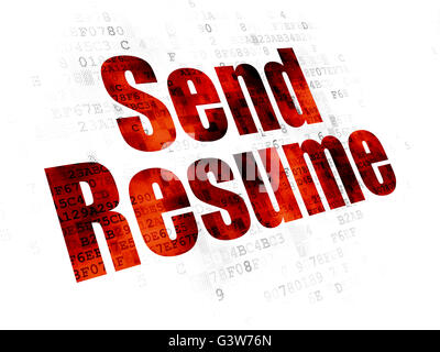 Finance concept: Send Resume on grunge wall background Stock Photo - Alamy