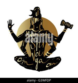 Calligraphy, typography for "Maha Shivaratri" is a Hindu festival ...