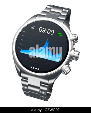 Smart watch isolated on white background Stock Photo - Alamy