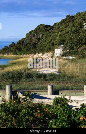 Rustic rowboats and shack , Taylors Pond, Cape Cod, Massachusetts, USA ...