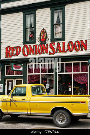 Historic Red Onion Saloon, bar, Skagway, Klondike Gold Rush, Alaska ...