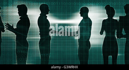 Business Discussion Between Two Teams of Executives Stock Photo - Alamy